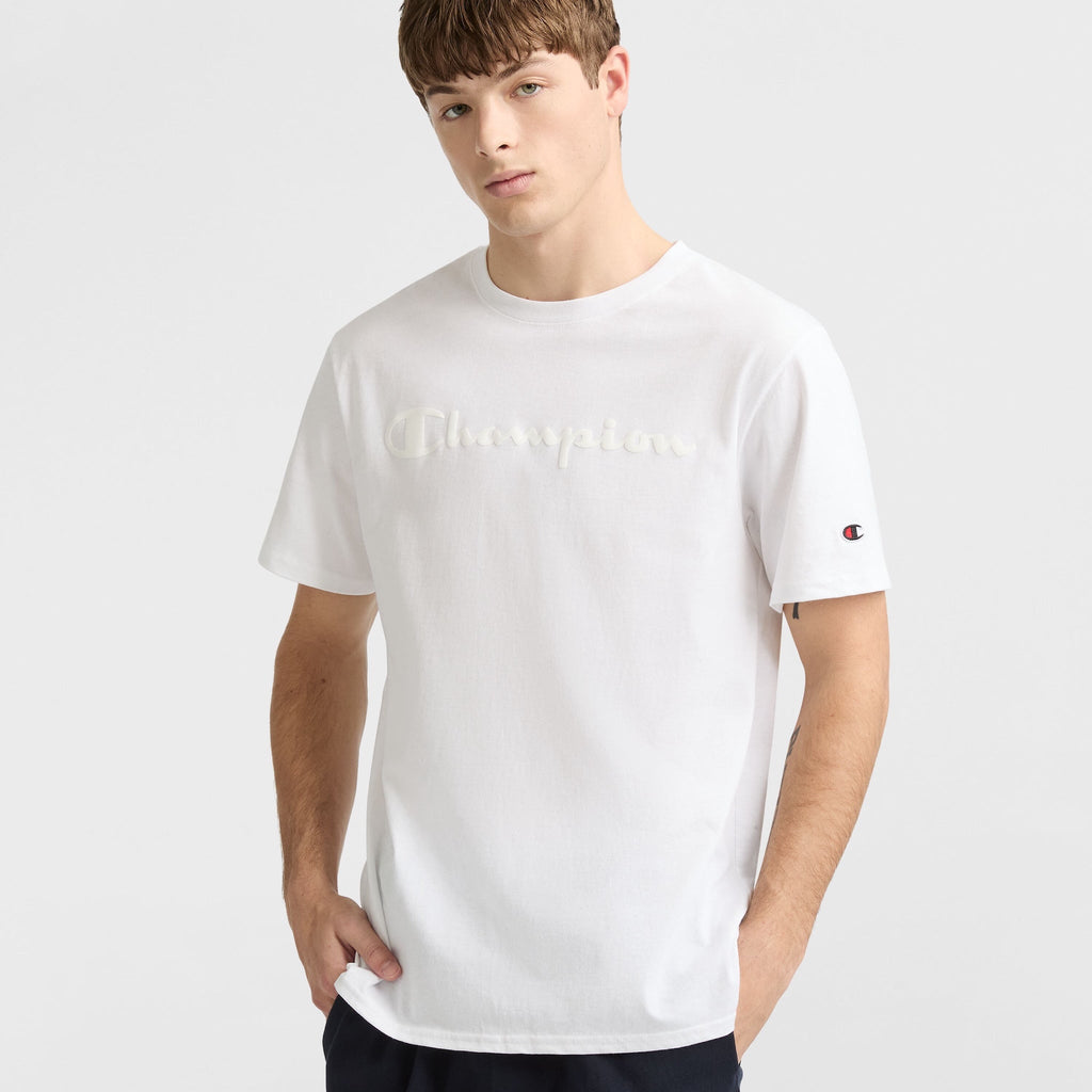 Classic Graphic T-Shirt, Tonal Script Logo - Champion