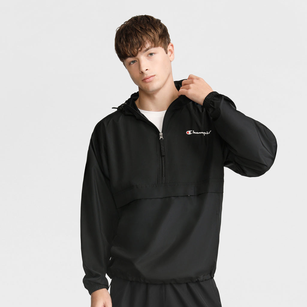 Stadium Packable Jacket, Script Logo - Champion